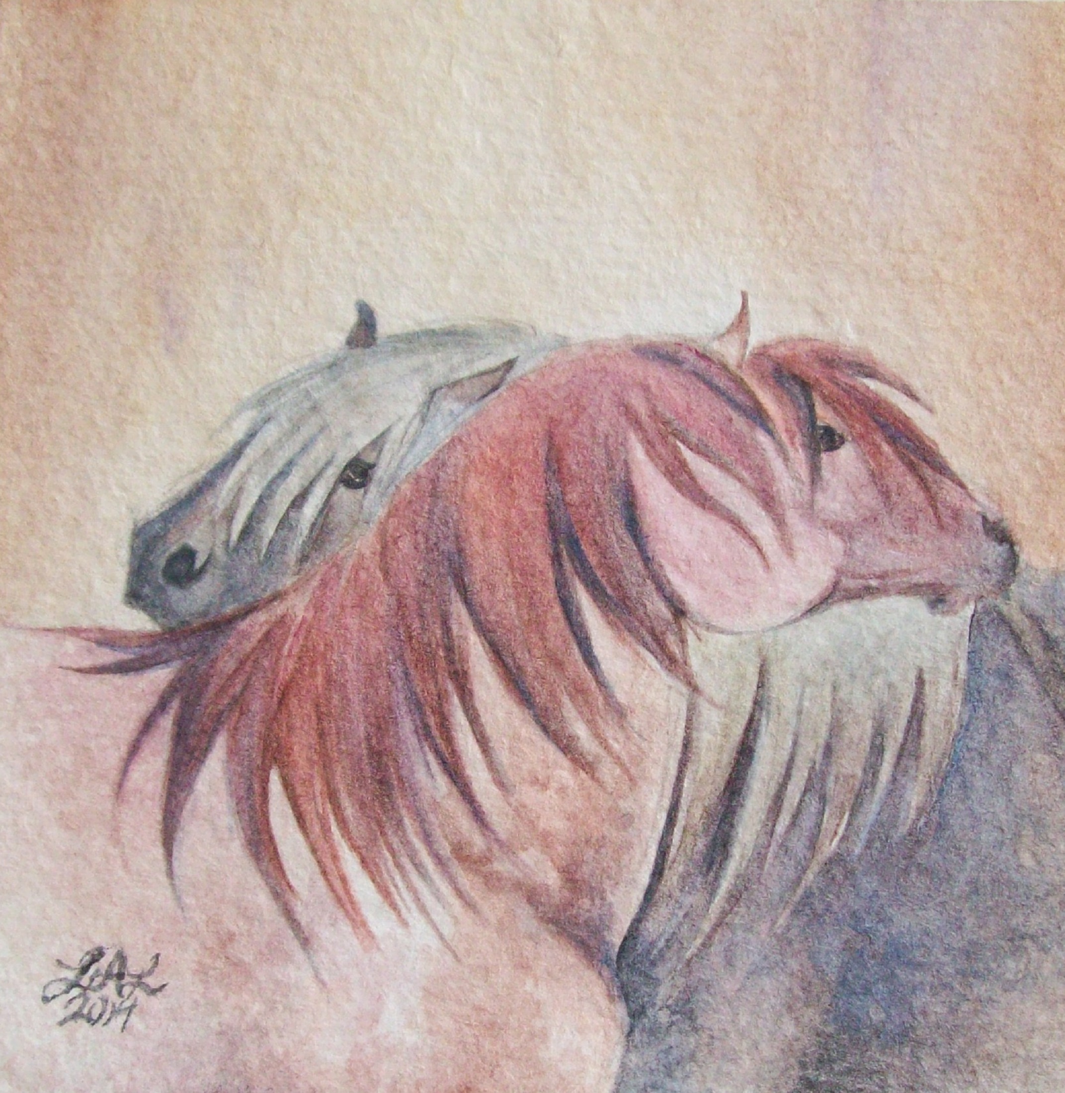 The Pony Set: Grooming Ponies | Laurel Anne Equine Art